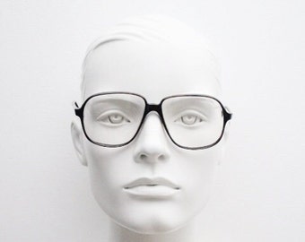 Vintage Big Square Aviator Eye Glasses With Rounded Corners. Mens 70's ...