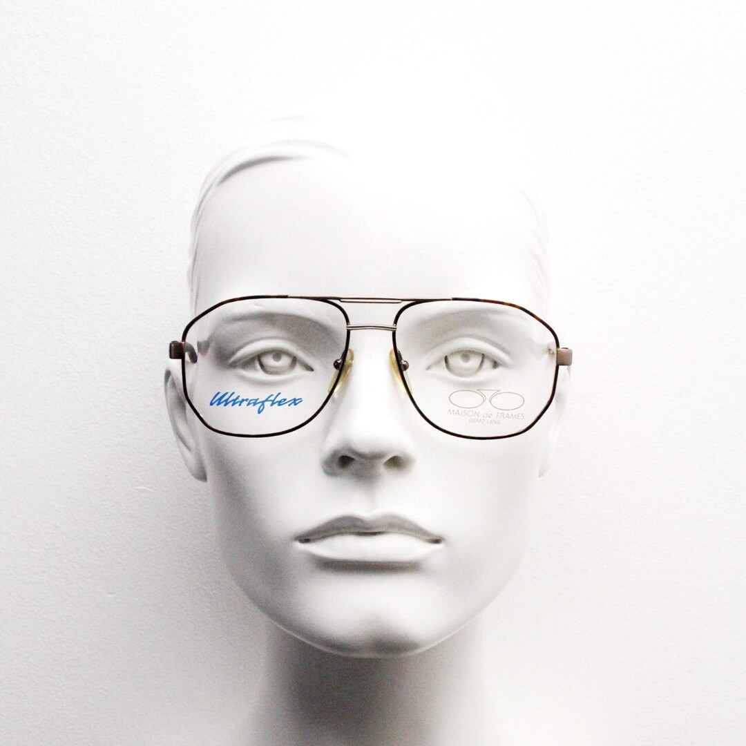 Maison De Frames 80s Vintage Angular Square Aviator Glasses Made by ...
