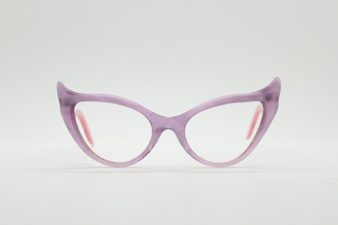 50s Vintage Pointed Preying Mantis Cat Eye Glasses. Hellacious Lustrous ...