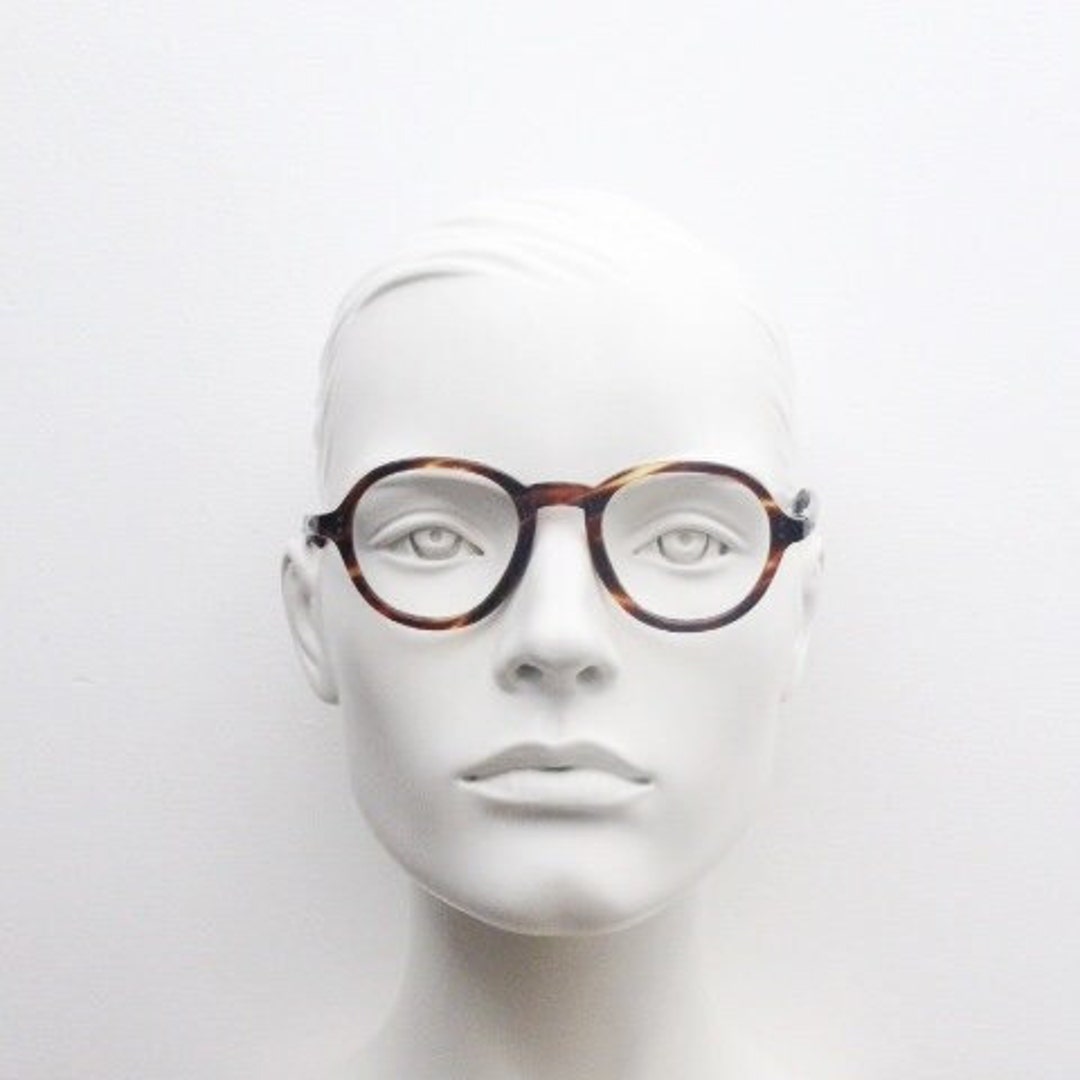 Vintage 30s Round Acetate Glasses. Vibrant Mottled Honey Tortoise ...