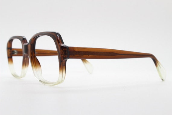 70s vintage square glasses made in Germany. Mens thic… - Gem