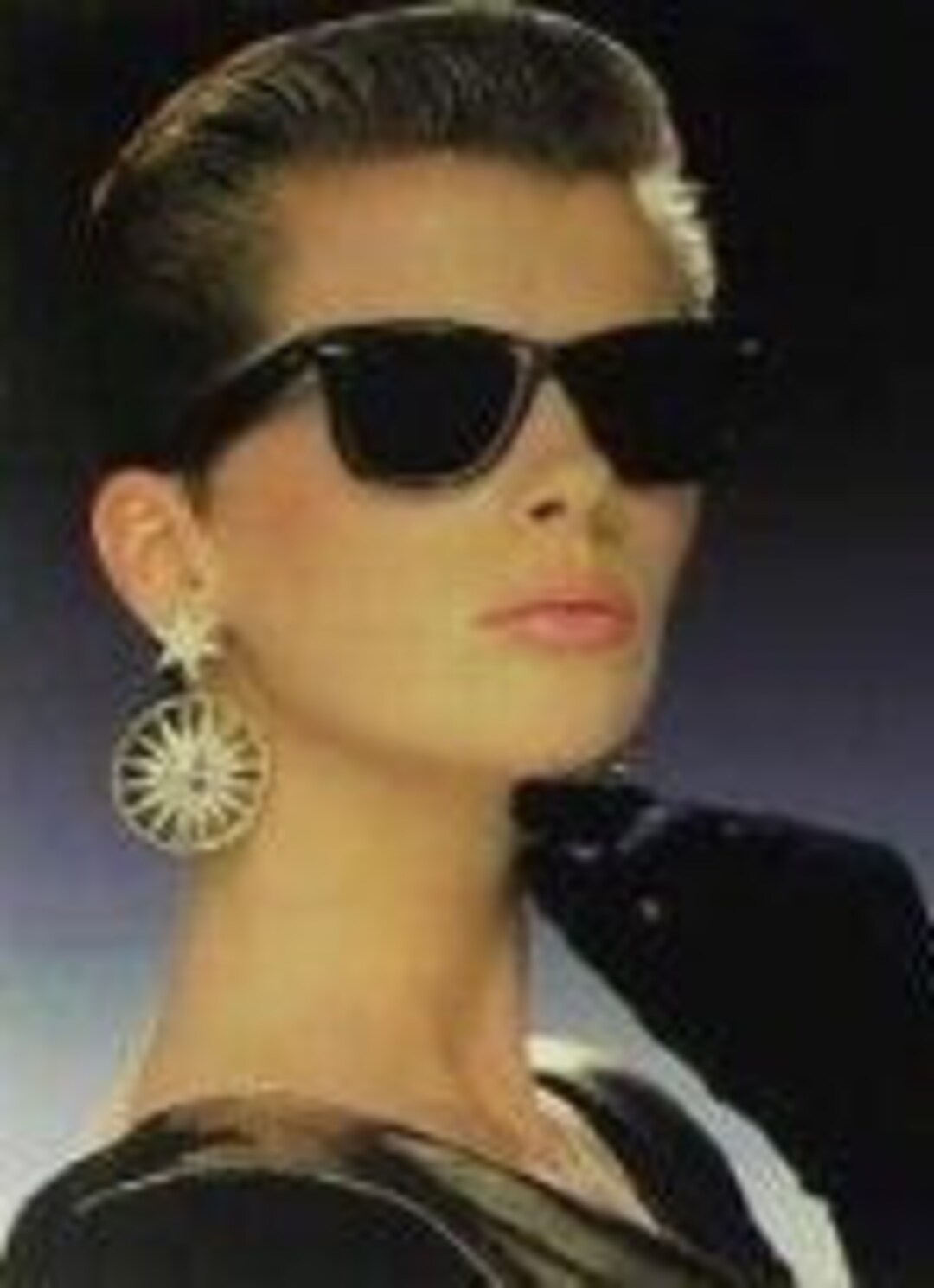 90s Vintage Wayfarer Design Sunglasses. All Time Classic in Black Gloss ...