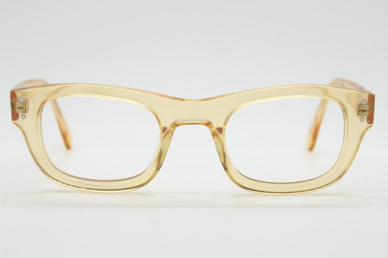 Moscot Nebb Glasses in Clear Acetate. Rare Transparent Peach - Etsy