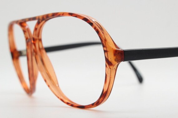 70s vintage acetate square aviator eye glasses. Mottl… - Gem