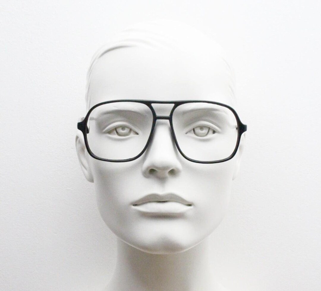 Vintage Big Square Aviator Eye Glasses With Rounded Corners. Mens 70's ...