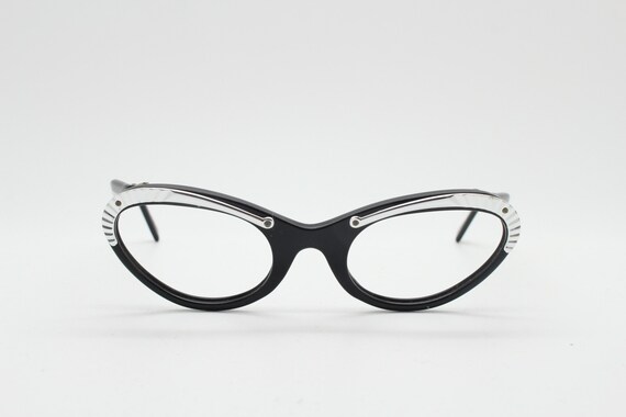 50s Vintage Oval Cat Eye Glasses Sophisticated Women Gem