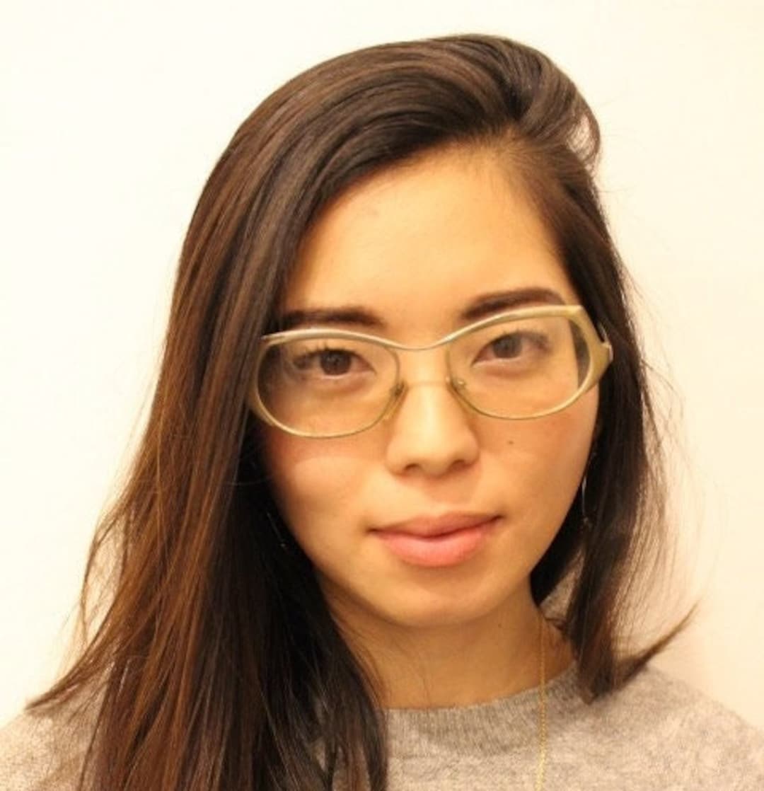 60s Vintage Abstract Angular Eye Glasses. Womens Golden Metal Optical ...