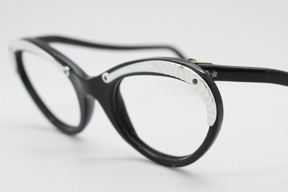 50s Vintage Oval Cat Eye Glasses Sophisticated Women Gem
