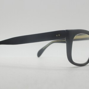 Vintage 60s Rectangular Wayfarer Design Glasses. Black Heavy Acetate ...