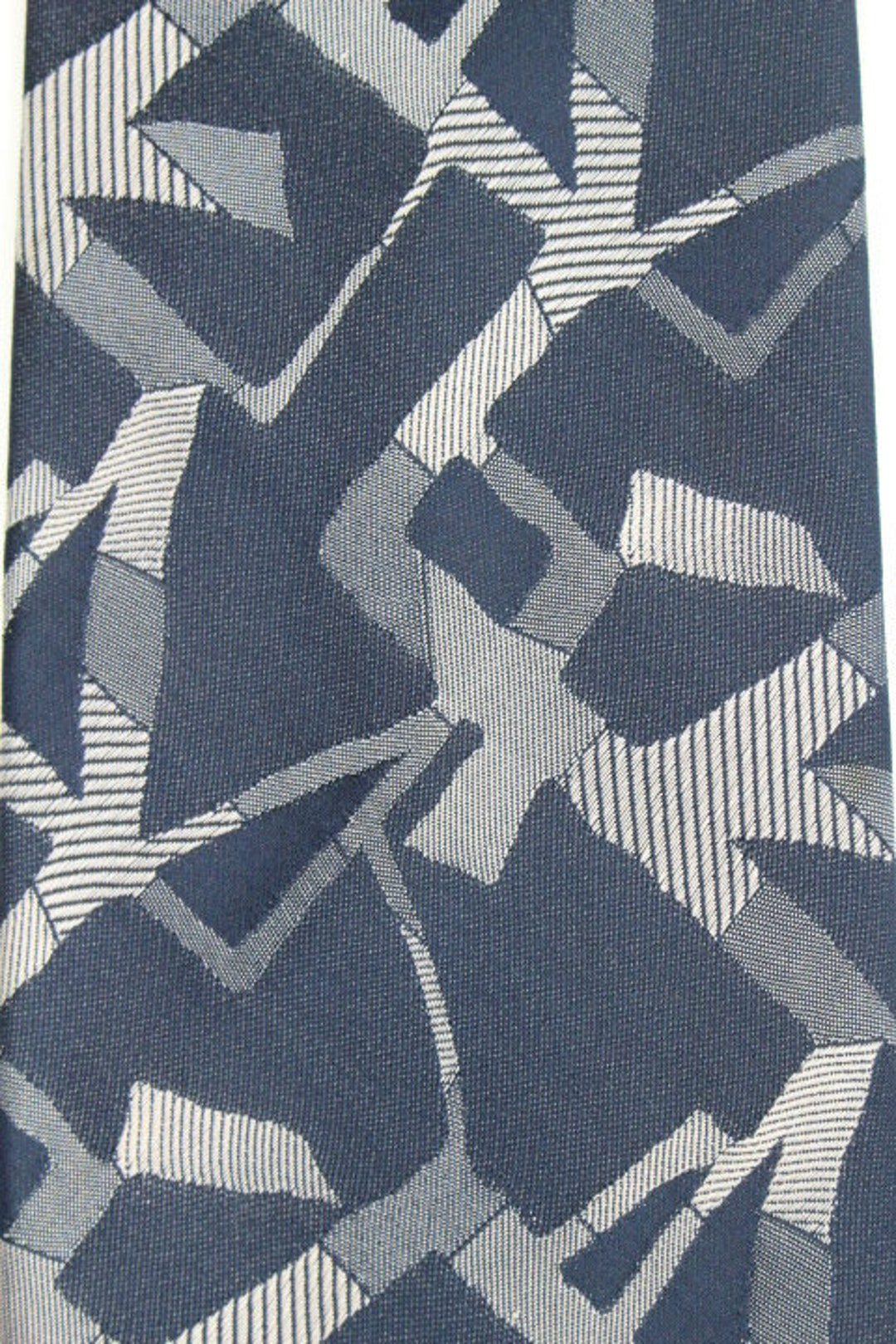 70s Vintage Necktie Made in Japan by Teijin. Navy Blue and Grey ...