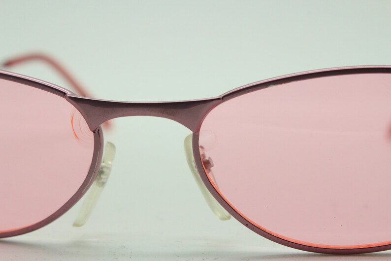 Y2k Vintage Oval Cat Eye Sunglasses Pink Metal Frame With Etsy Uk