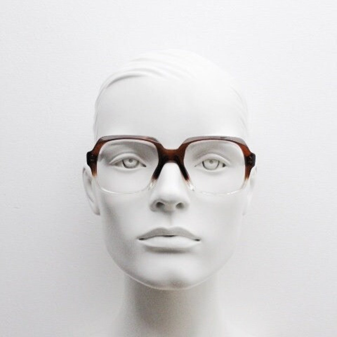 70s Vintage Square Glasses Made in Germany. Mens Thick Optical Frame in ...