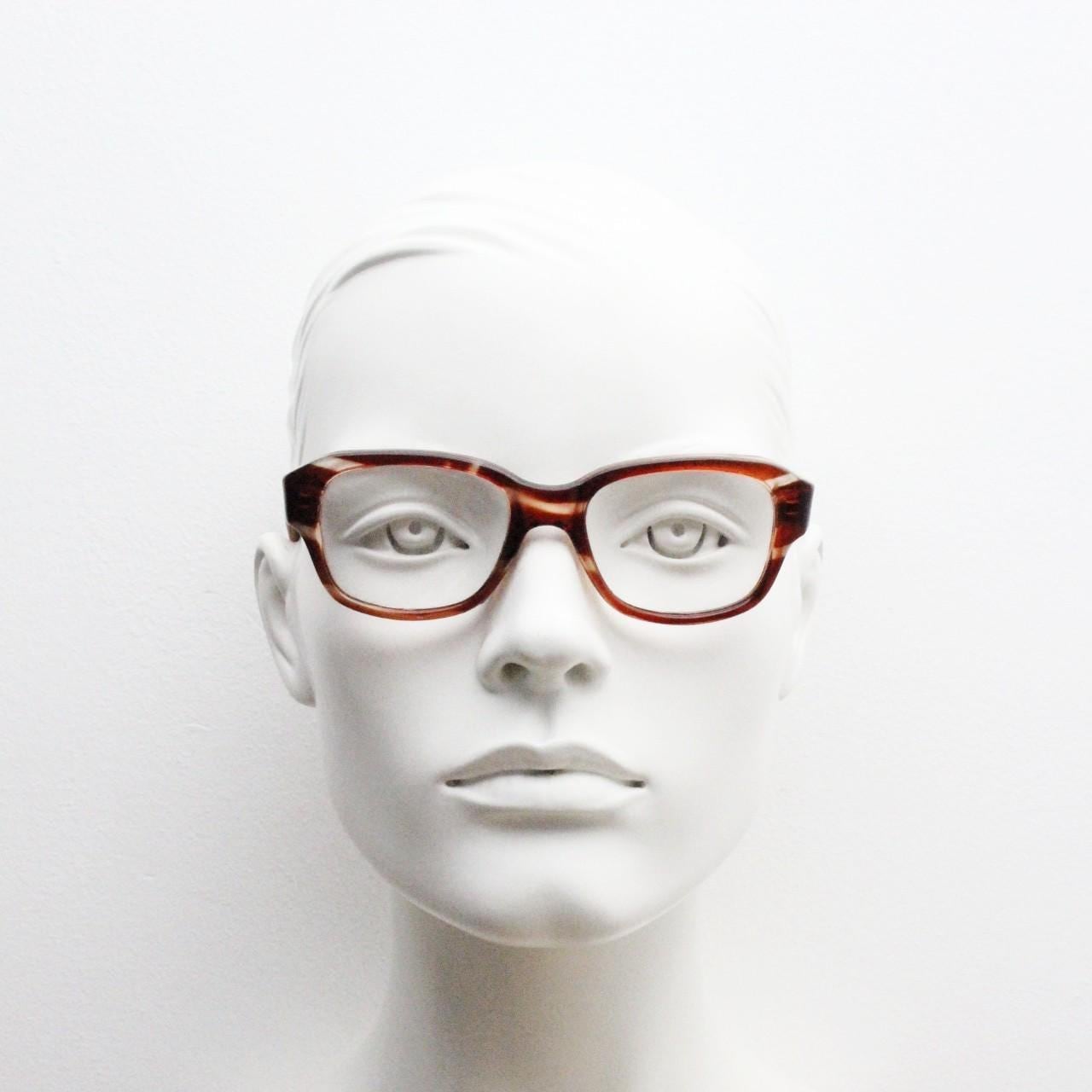 60s Vintage Rectangular Glasses. Thick Mottled Brown Acetate Optical ...