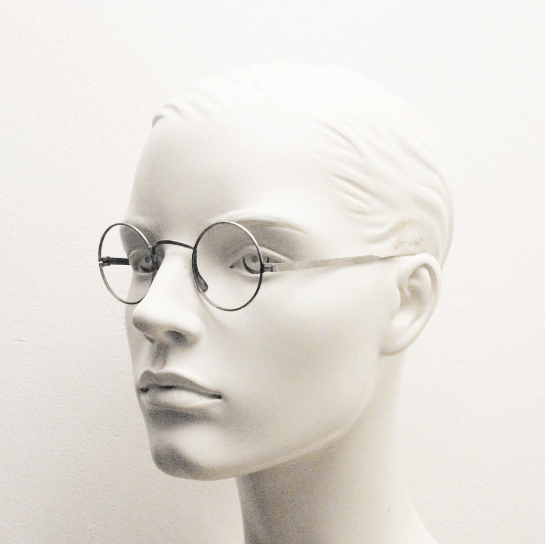 40s Vintage Round Metal Eye Glasses. Metal Steel Wire Optical Frame ...