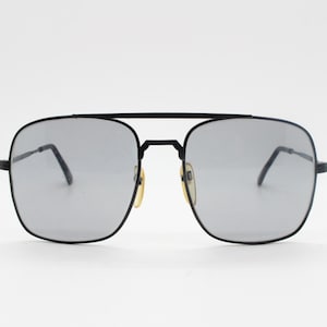 Vintage 70s Square Aviator Sunglasses. Men's Metal Frame Aviators With ...