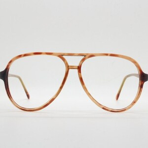 70s Vintage Acetate Teardrop Aviator Eye Glasses. Mottled Brown Optical ...