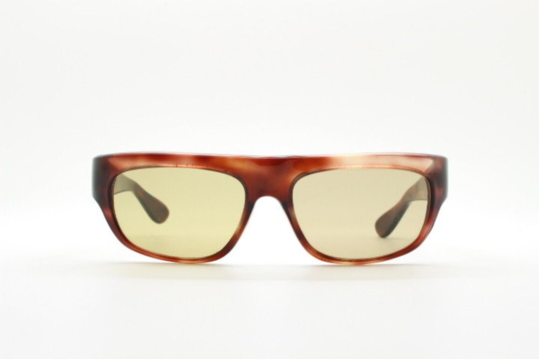 60s Stone Cold Killer Vintage Sunglasses. Wraparound Mottled Brown ...
