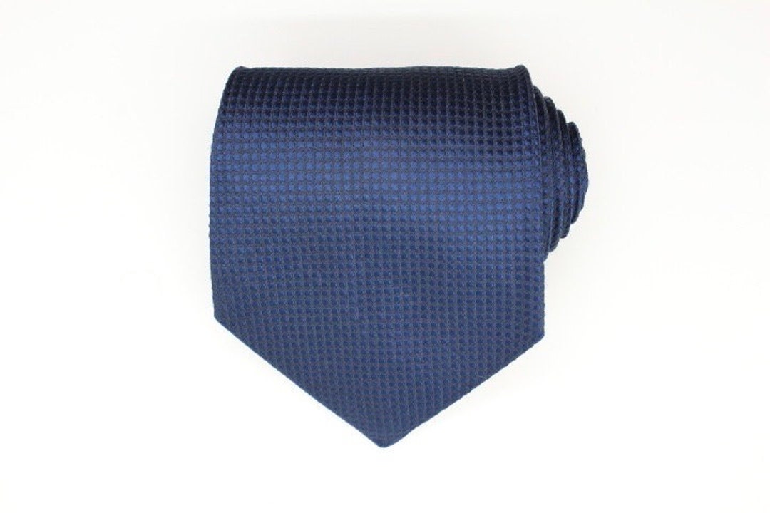 90s Vintage Crombie All Silk Necktie Made in Great Britain. Navy Blue ...