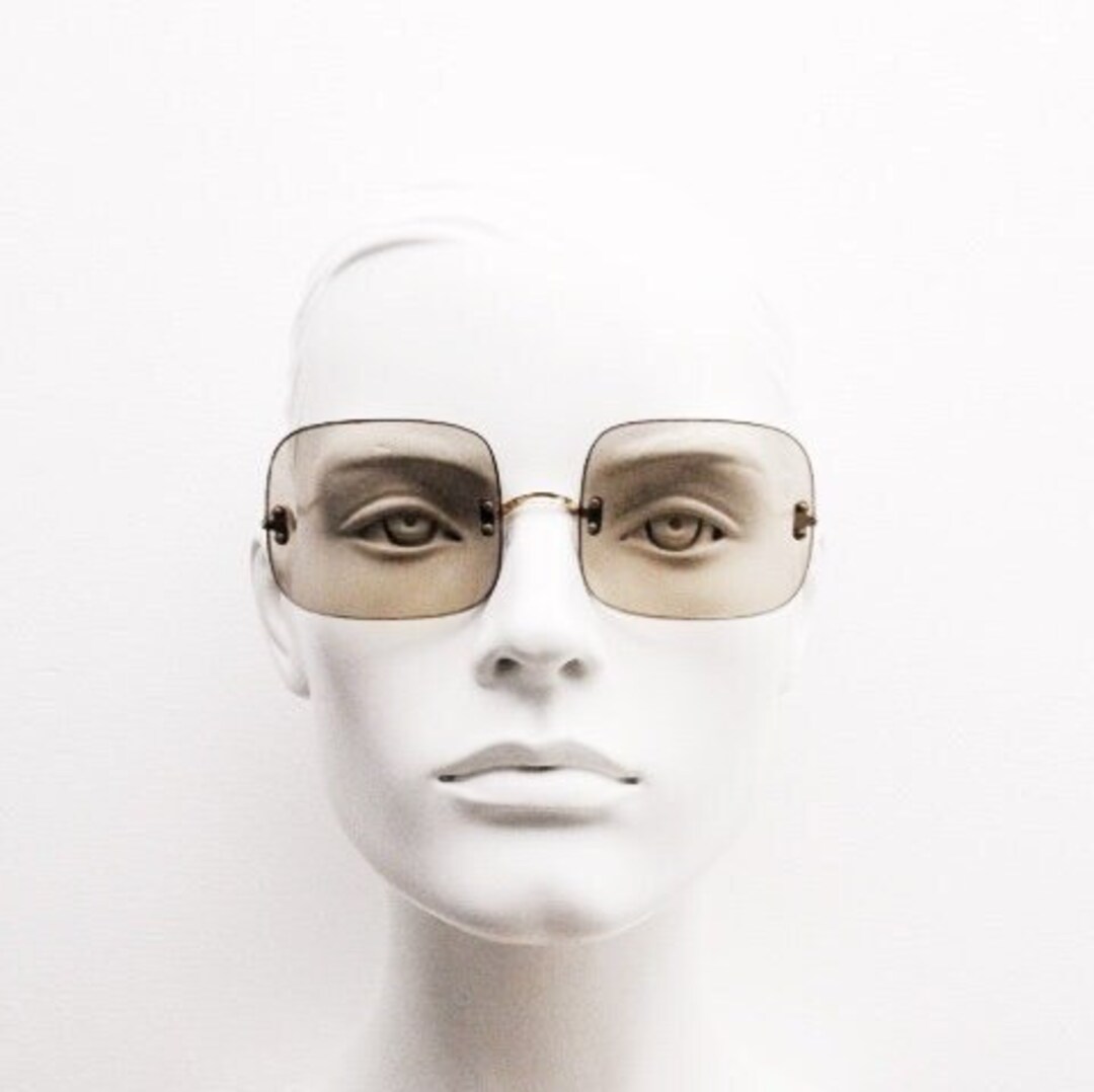 Linda Farrow Vintage Square 70s Sunglasses Model 5826AC. Frameless ...