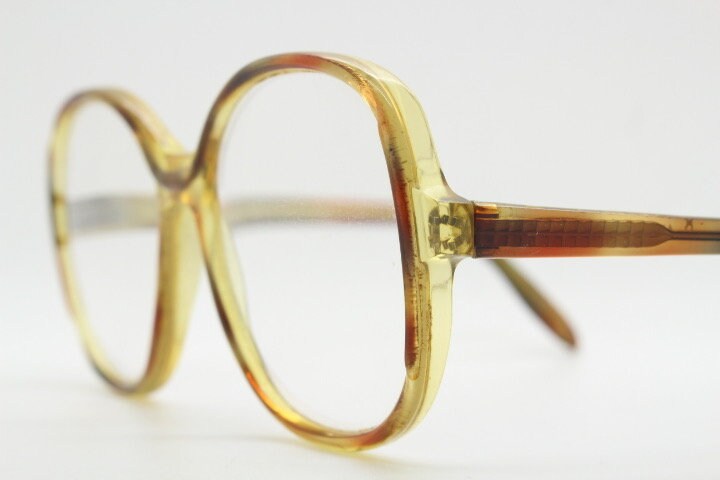 70s Vintage Round Eye Glasses. Tasteful Transparent Acetate Optical ...