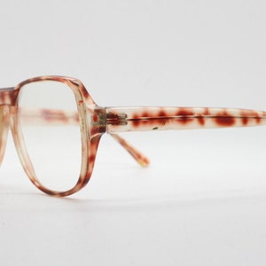 70s Vintage Acetate Square Aviator Eye Glasses. Mottled Tortoise ...