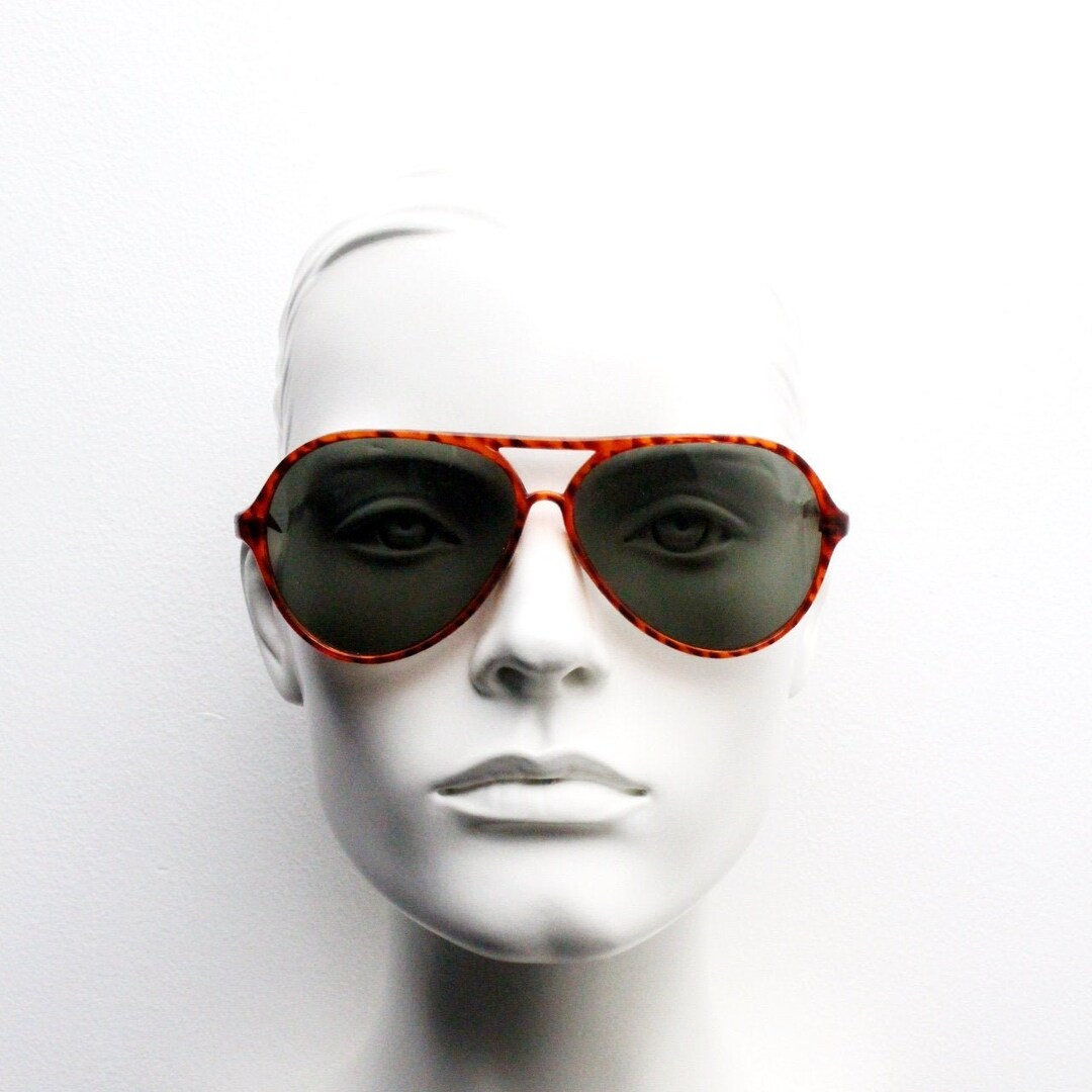 Vintage 70s Aviator Sunglasses. Large Teardrop Design in Vibrant ...