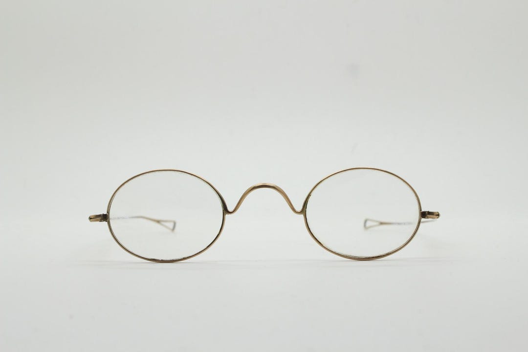 Victorian Vintage Metal Oval Eye Glasses. Antique Optical Frame With ...