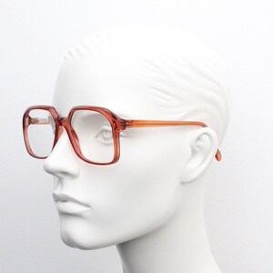 60s Vintage Square Glasses by Romco. Transparent Brown Optical Frames ...