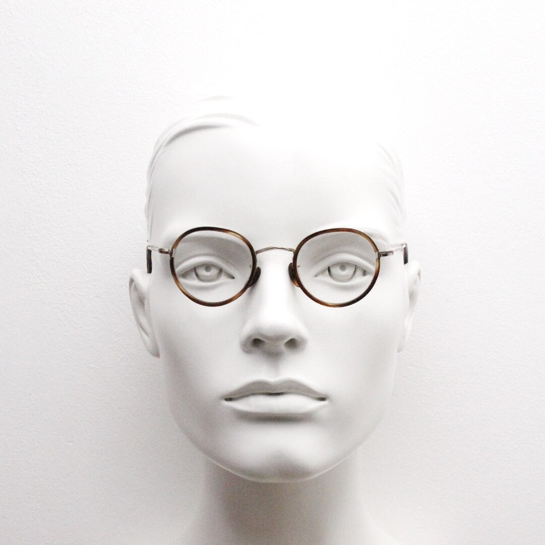 Victorian Vintage Round Glasses. Fine Engraved Detail Throughout ...