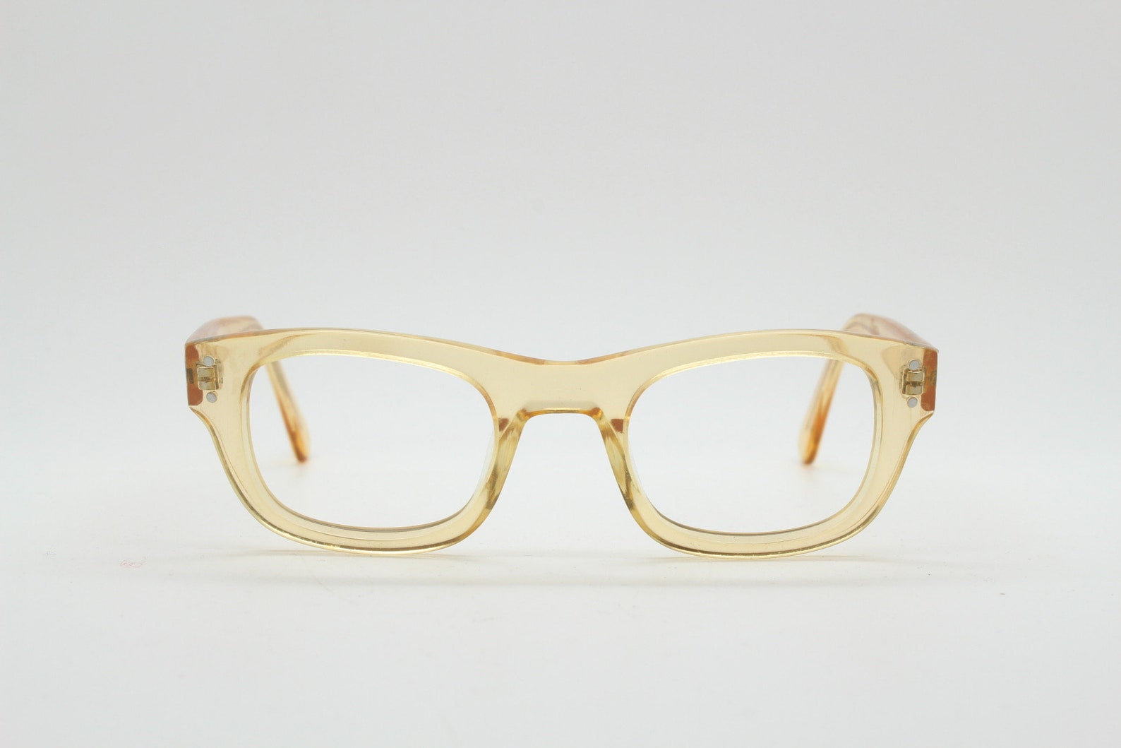 Moscot Nebb Glasses in Clear Acetate. Rare Transparent Peach - Etsy