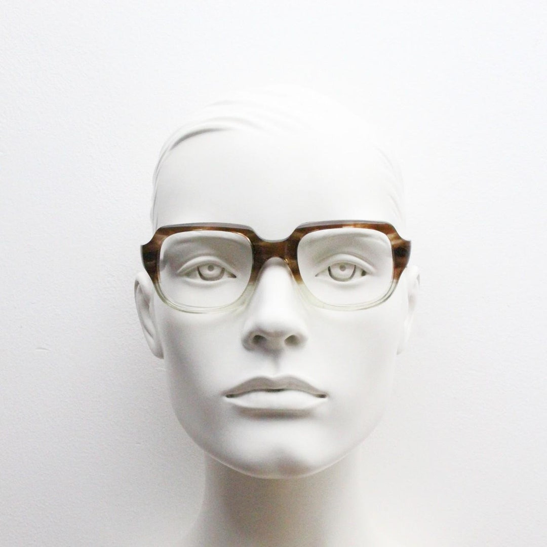 60s Vintage Square Glasses Made in Great Britain by Gama. Mens Chunky ...