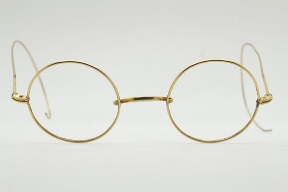 1920s vintage antique round eye glasses by Hadley. Go… - Gem