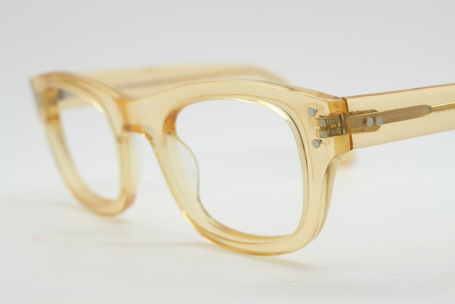 Moscot Nebb Glasses in Clear Acetate. Rare Transparent Peach - Etsy