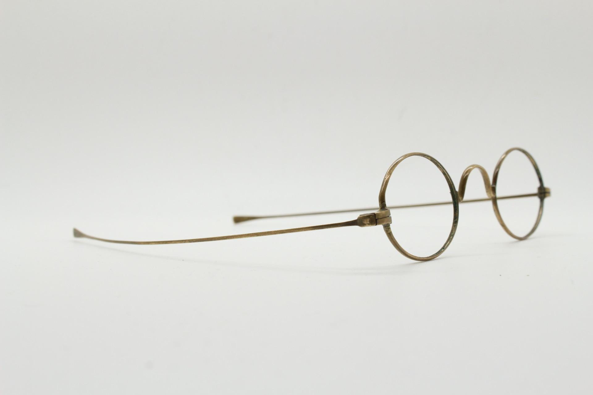 Victorian Vintage Metal Oval Eye Glasses. Antique Brass Optical Frame ...