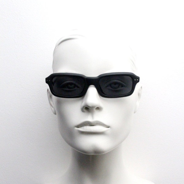 Mens Black Rectangular Sunglasses - Etsy