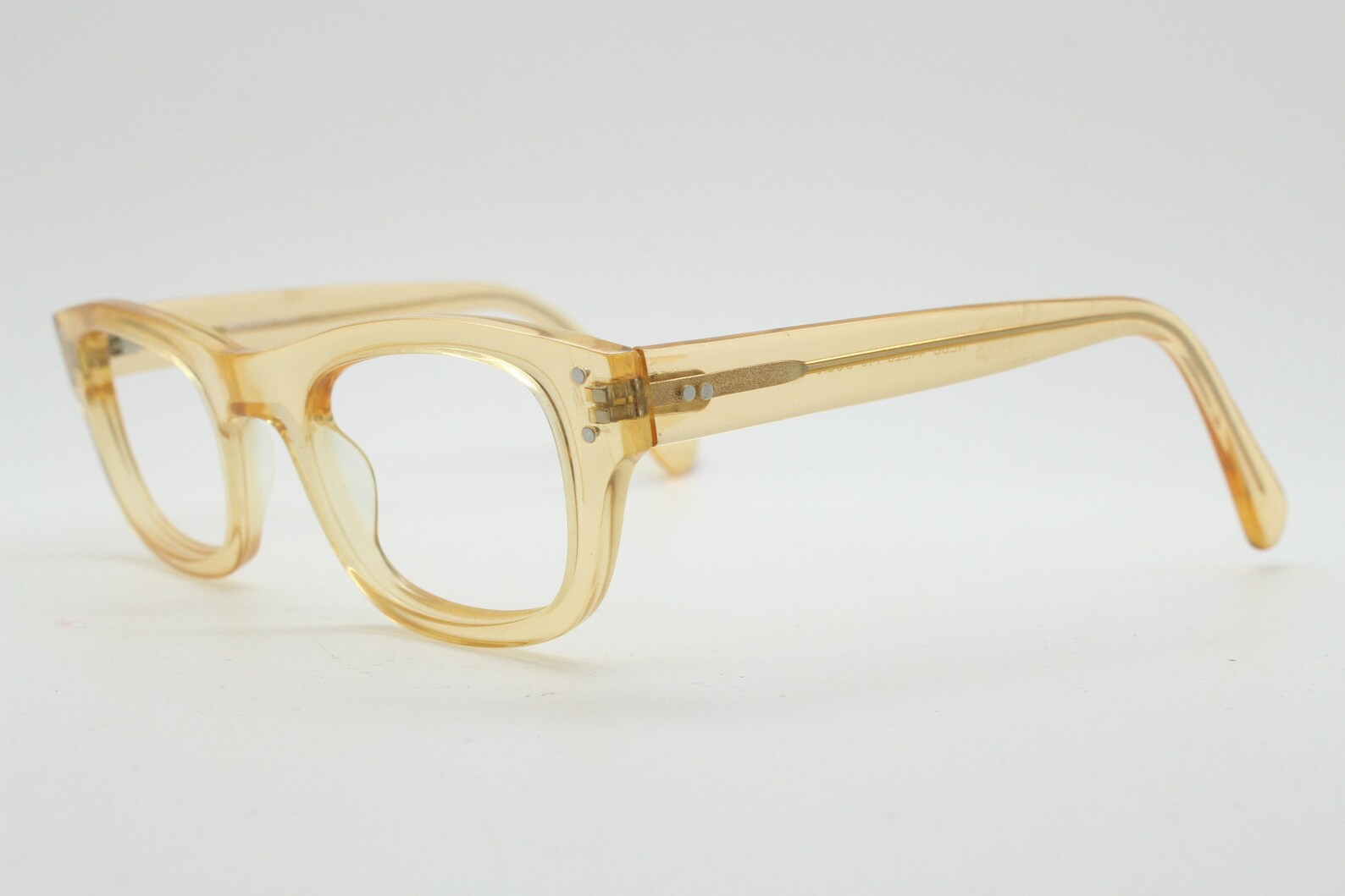 Moscot Nebb Glasses in Clear Acetate. Rare Transparent Peach - Etsy