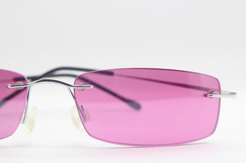 Y2K Vintage Frameless Sunglasses With Small Pink Rectangular - Etsy UK
