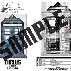 TARDIS Cross Stitch Digital File - Etsy