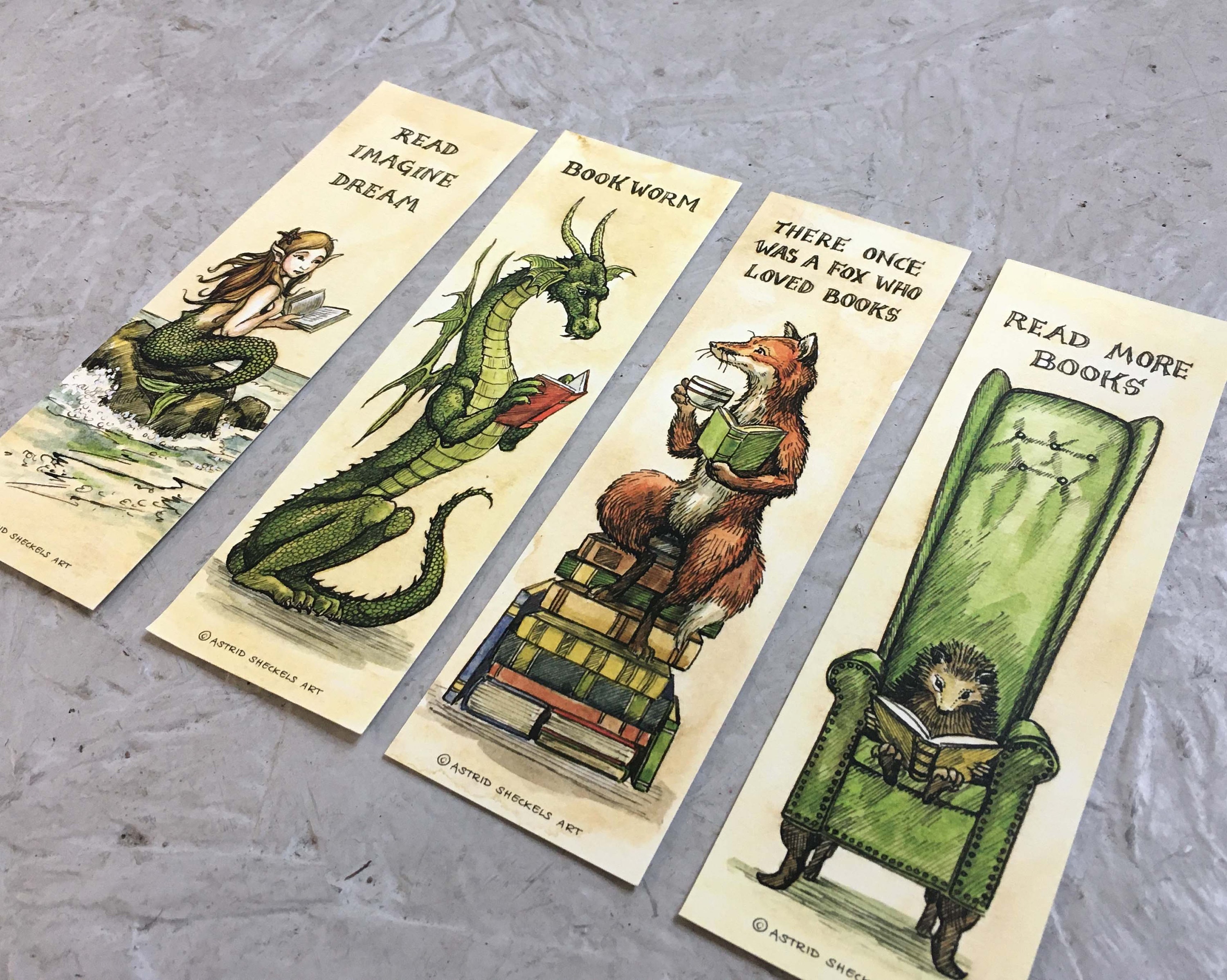 Bookmark Collection set of 4 Bookmarks Vintage Style for - Etsy
