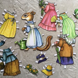 Chipmunk Paper Dolls set of 2 Paper Dolls - Etsy