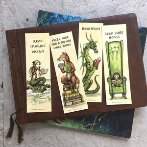 Bookmark Collection (set of 4 Bookmarks) Vintage Style for Book Lovers ...