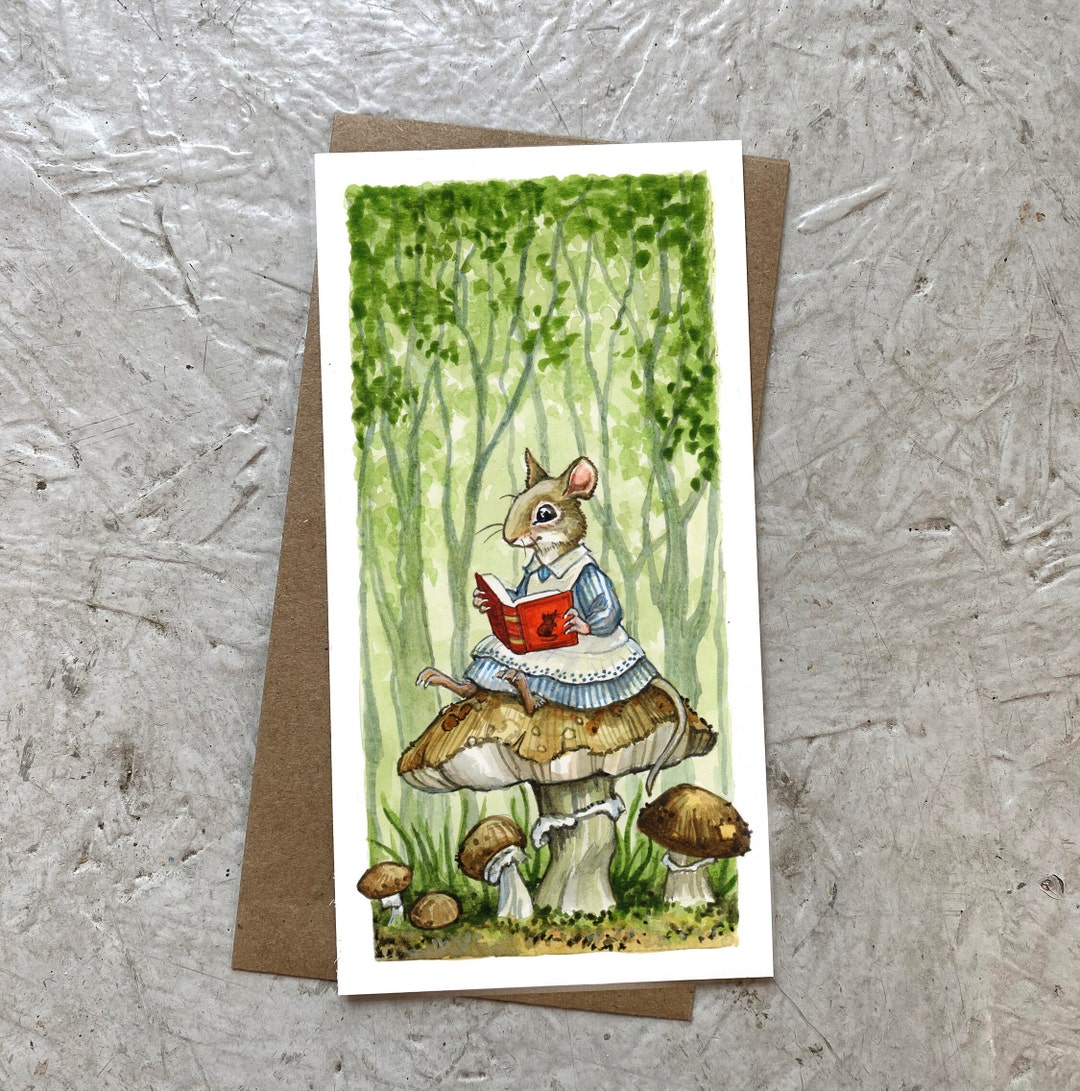 Tilly Mouse (slim Card) - Etsy
