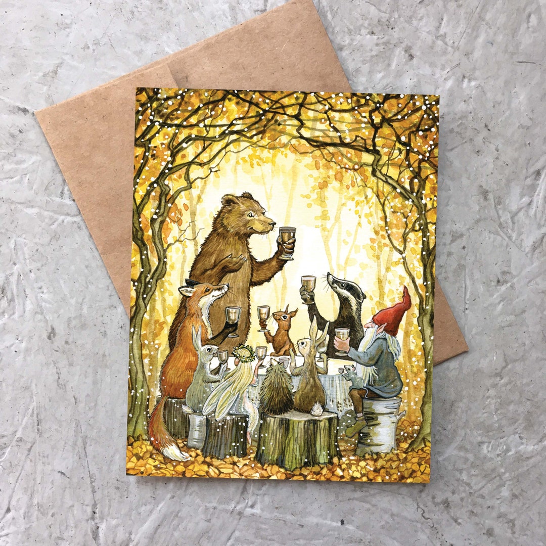 Autumn Feast (blank Card) - Etsy