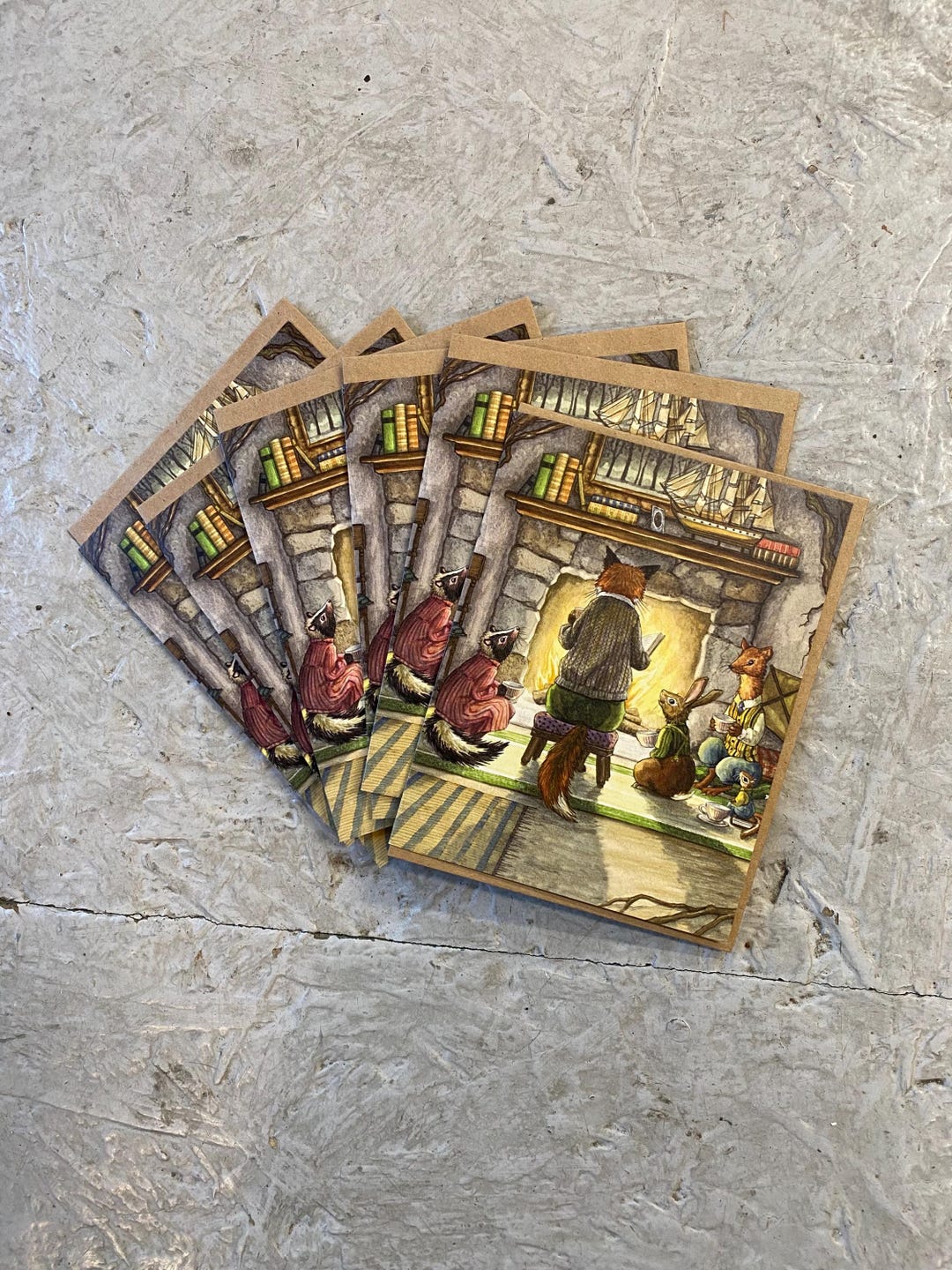 6 X Story Time With Hector Fox and Friends (6 Blank Cards) - Etsy