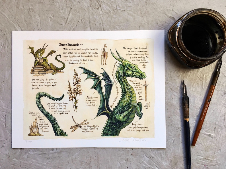 PRINT - Draco Draconis (archival Limited Edition Giclee Print, Signed ...