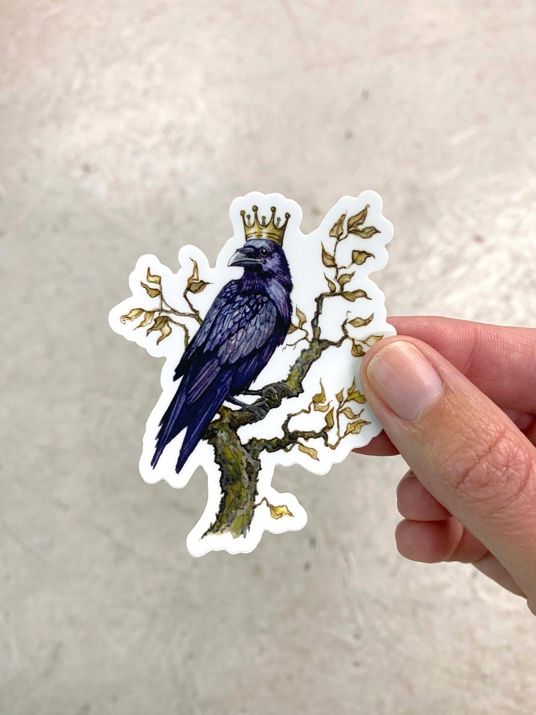 VINYL STICKER - Raven King - Etsy
