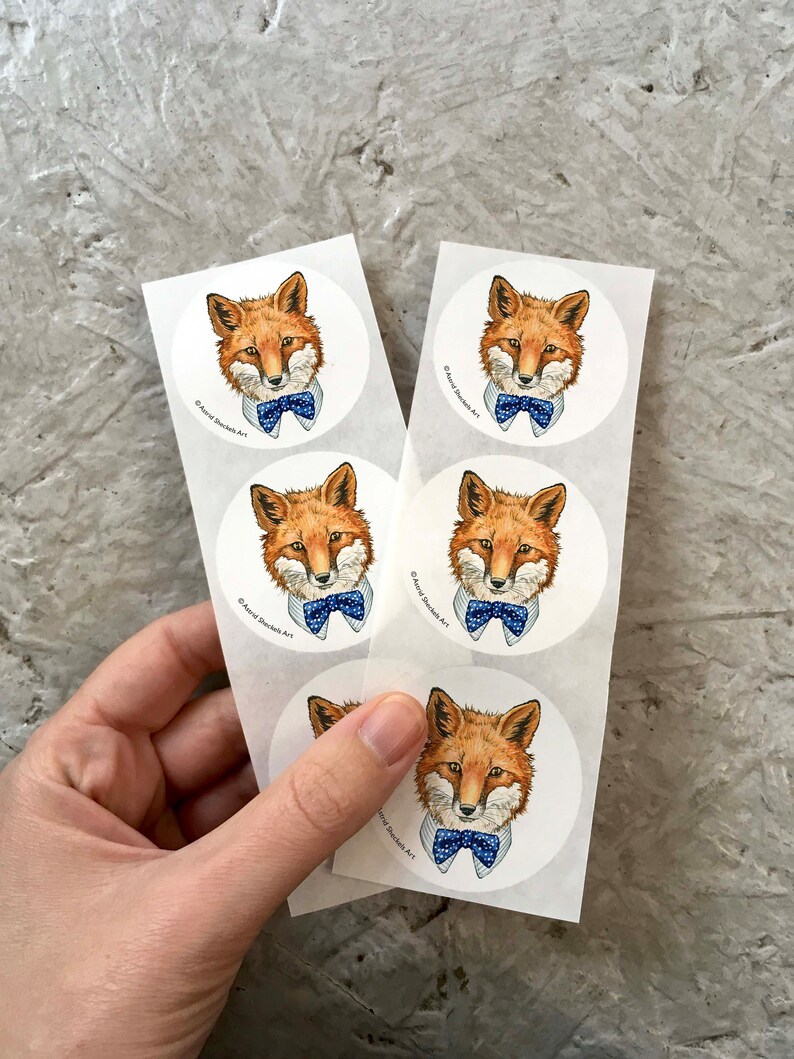 6 Hector Fox Stickers 2 Inch Round - Etsy