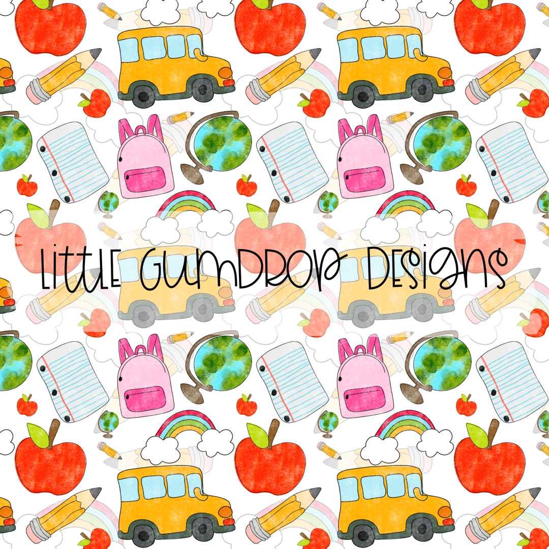 Back to School Seamless File, School Seamless, School Background ...