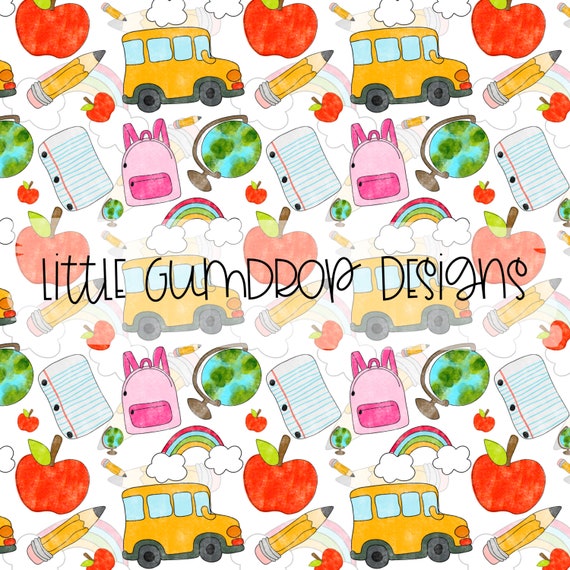 Back to School Seamless File School Seamless School | Etsy