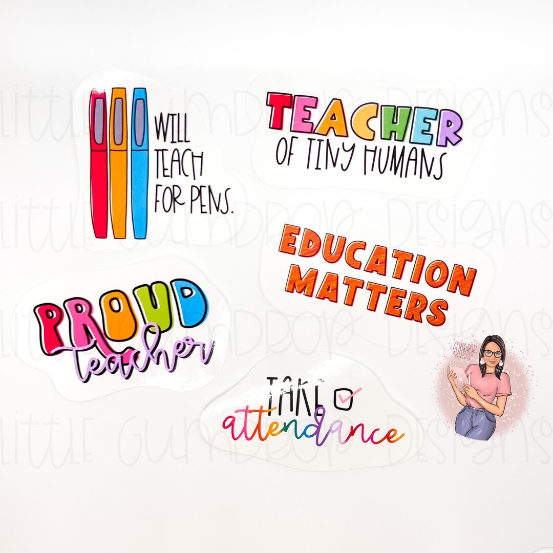 Teacher Stickers, Teacher Sticker Bundle, Teacher Sticker Sheet, Large ...